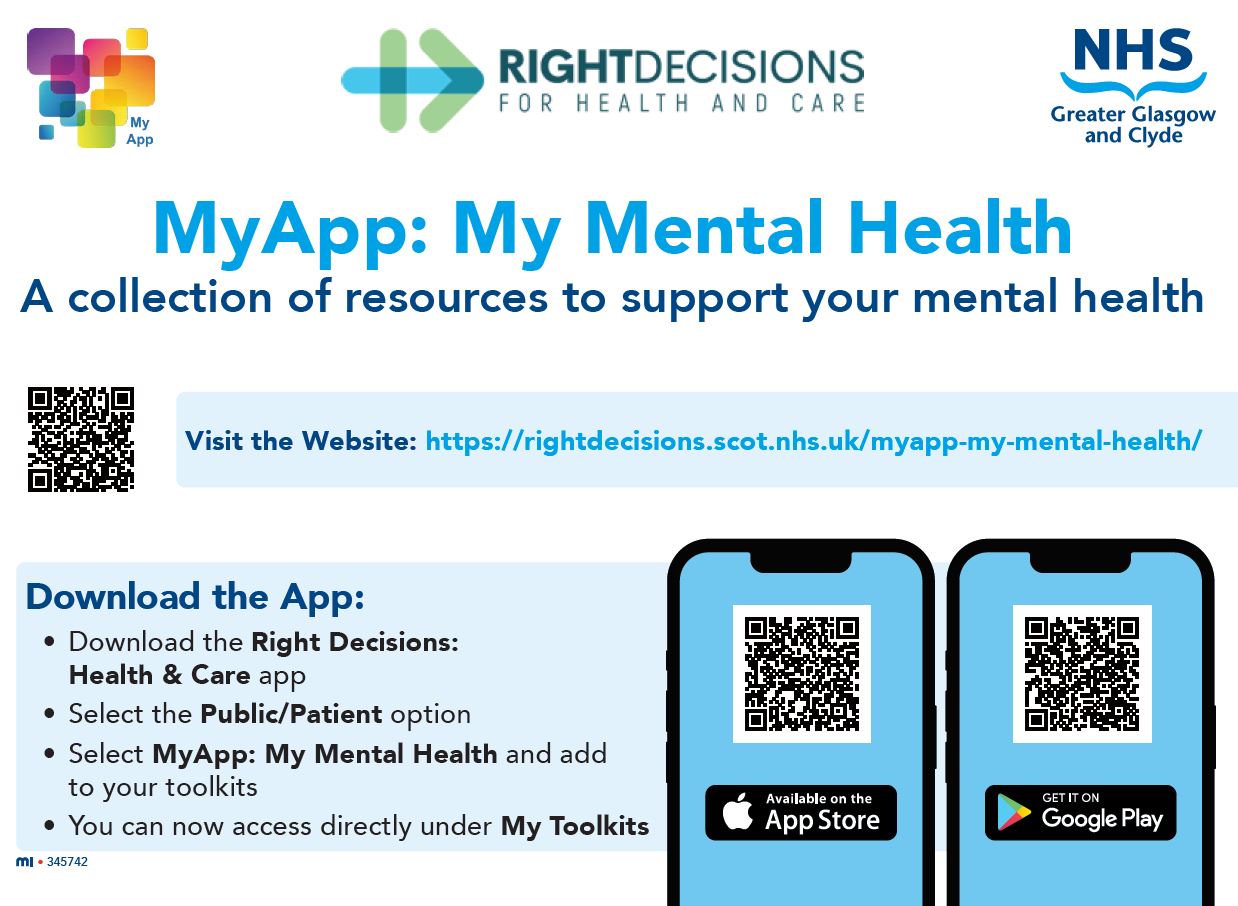 NHSGGC marks Mental Health Awareness Week with relaunch of MyApp: My ...